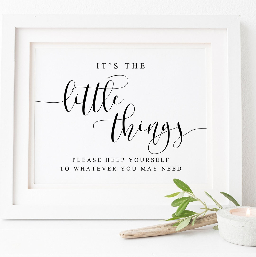 It's the Little Thingsplease Help Yourself Sign.bathroom Sign Wedding ...