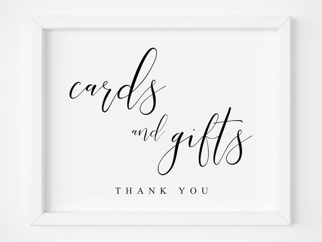 Cards and Gifts Sign-wedding Signs-wedding Cards Sign-card Table Sign ...