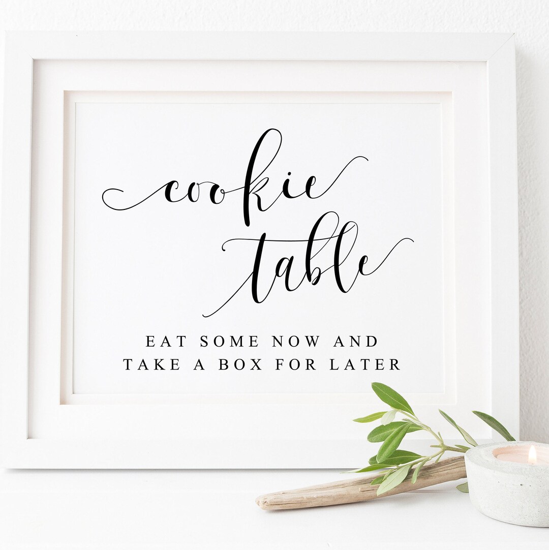Cookie Table Sign.cookie Bar Sign.love is Sweet Sign.wedding Signs ...
