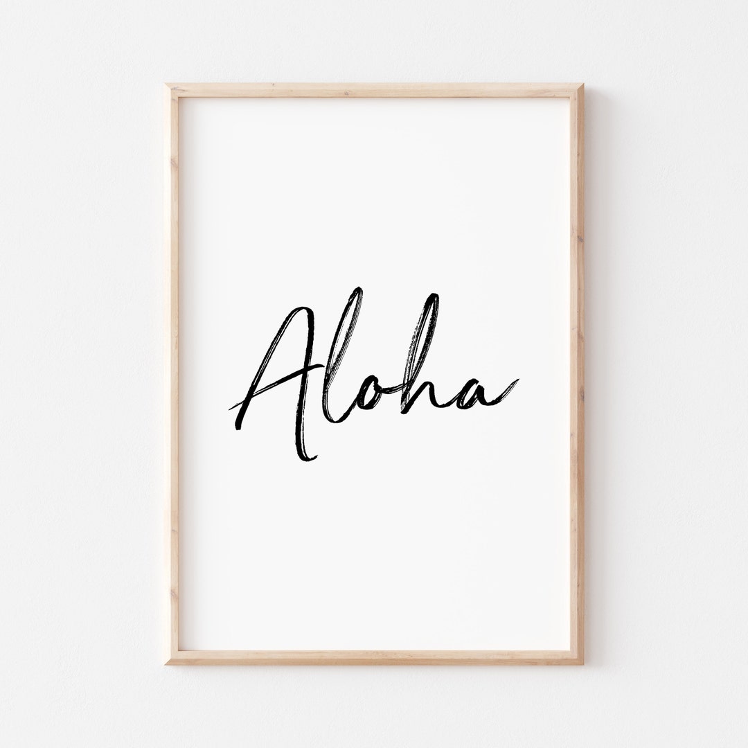 Aloha Printable Art. Aloha Wall Art. Aloha Art Print. Beach Decor ...
