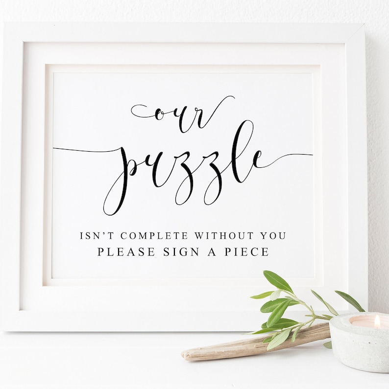 Without You Our Puzzle Isn't Complete Please Sign A | Etsy