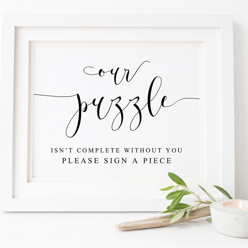 Please Sign a Puzzle - Etsy