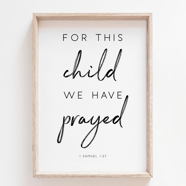 For This Child We Have Prayed - Etsy