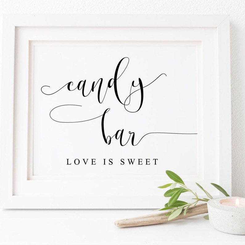 Candy Bar Sign Wedding Candy Love is Sweet Sign Wedding - Etsy