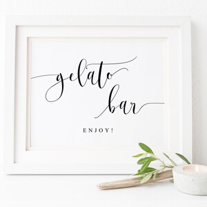 Wedding Gelato Bar Sign-bridal Shower Sign-dessert Table Sign-wedding ...