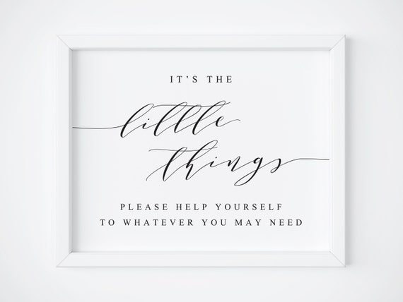 It's the Little Things Please Help Yourself.bathroom Sign | Etsy