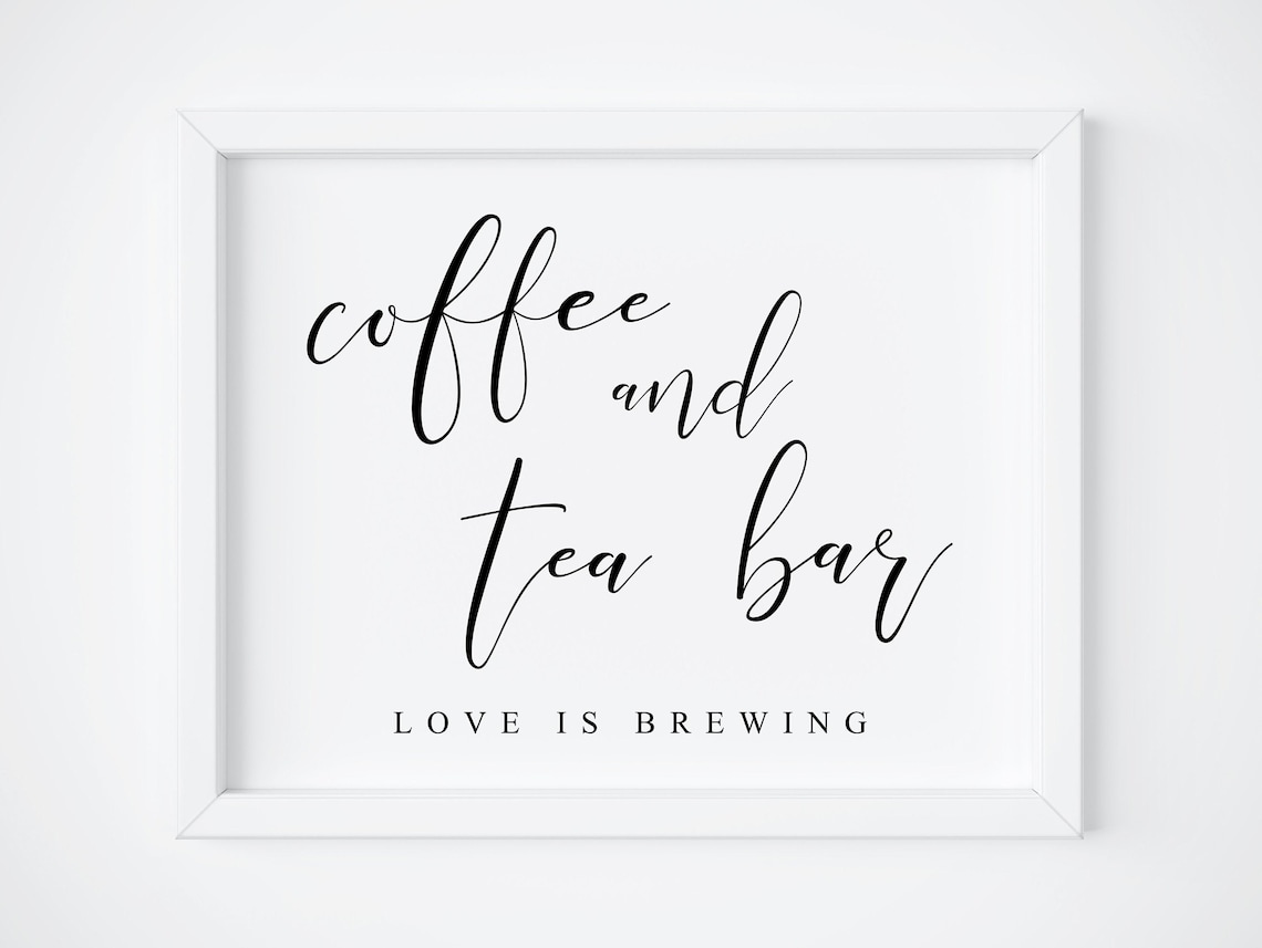 Coffee And Tea Bar Sign.Coffee Bar Sign.Tea Bar Sign.Coffee | Etsy