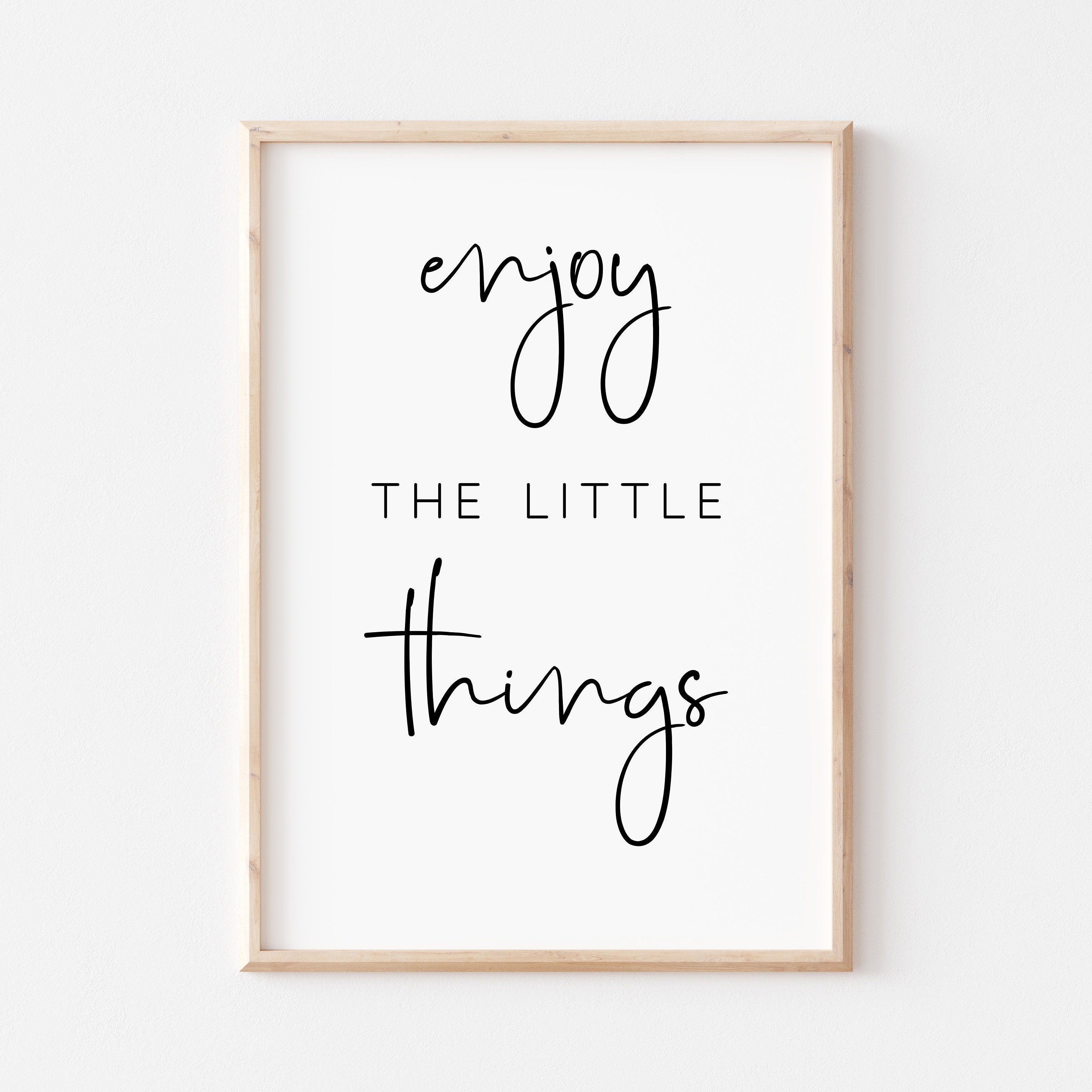 Enjoy The Little Things Printable. Motivational Poster. Wall | Etsy