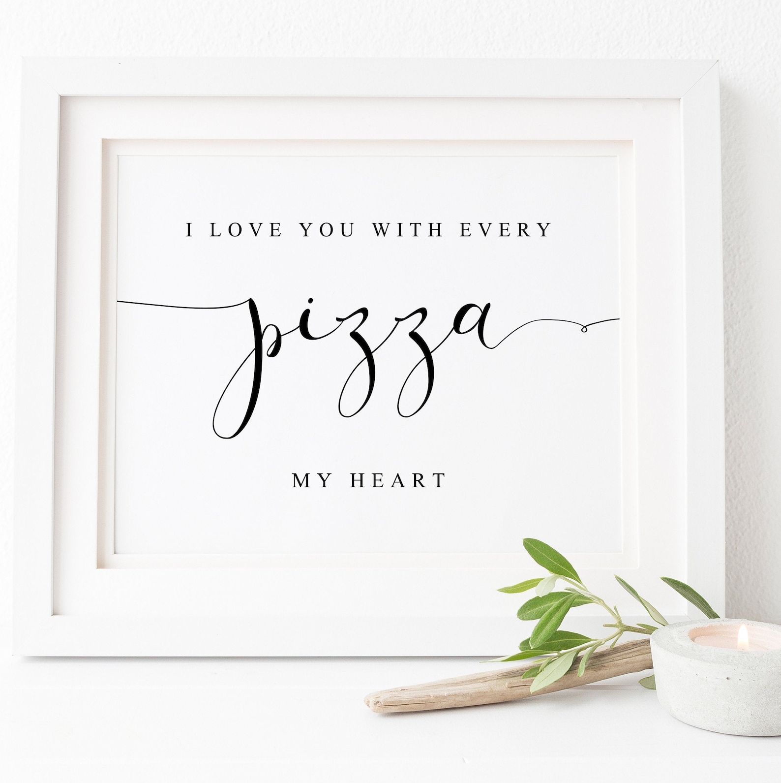 I Love You With Every Pizza My Heart-pizza Bar Sign-wedding | Etsy