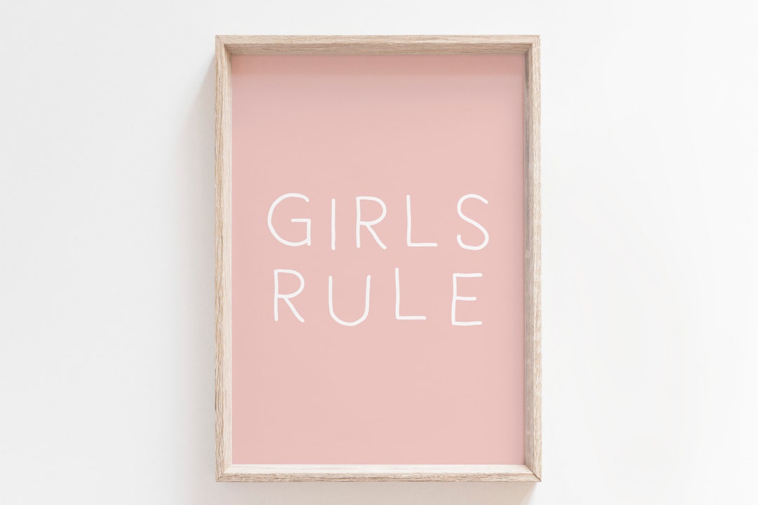 Girls Rule Printable. Girls Room Decor. Girls Rule Poster. Girls Room ...