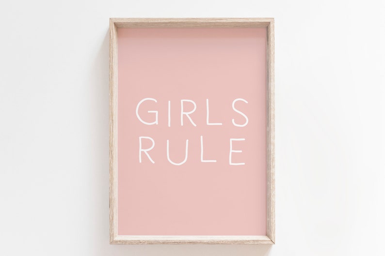Girls Rule Printable. Girls Room Decor. Girls Rule Poster. | Etsy
