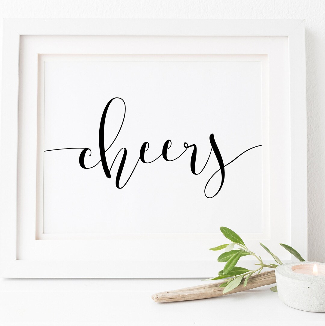 Cheers Sign-wedding Cheers Sign-cheer Printable-open Bar Sign-bar Sign ...
