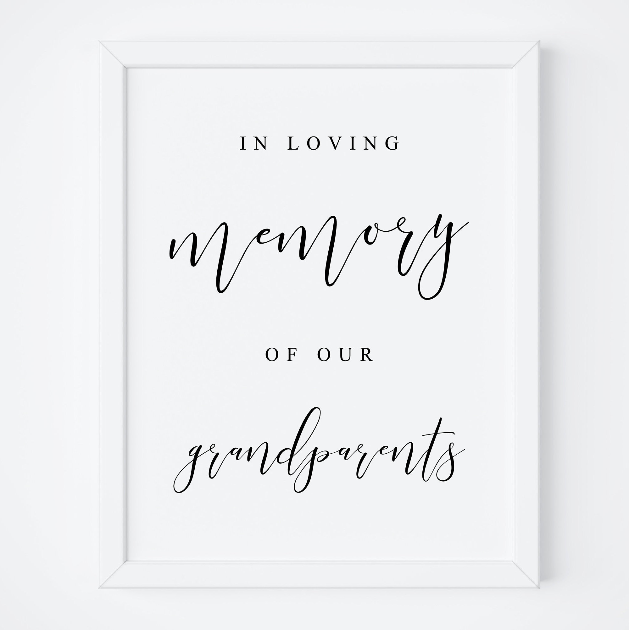 In Loving Memory of Our Grandparents-wedding in Loving Memory Sign ...