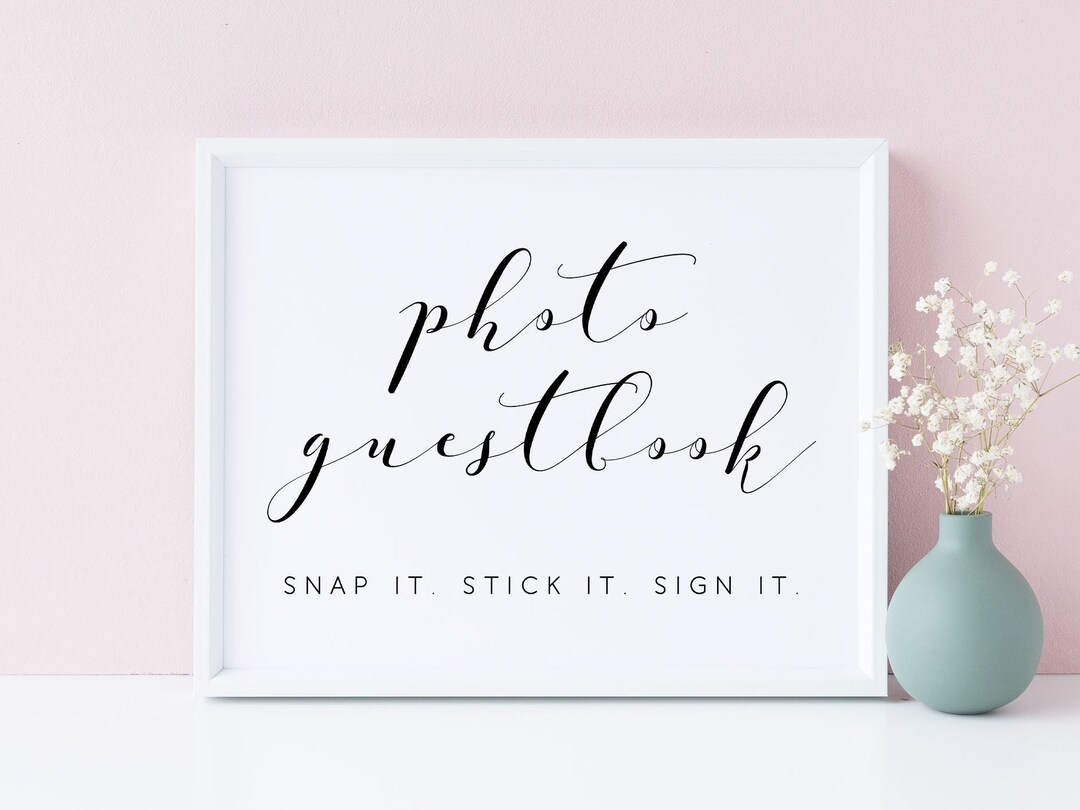 Photo Guestbook Wedding Sign-wedding Guestbook Sign-wedding Signs ...