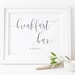 Breakfast Bar Sign-wedding Breakfast Bar Sign-food Sign-wedding Sings ...
