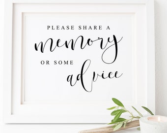 Please Share A Memory or Words of Love Share A Memory Sign - Etsy