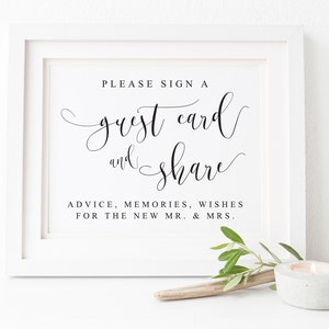 Please Sign A Guest Card. Please Sign Our Guestbook. Guest Book Sign ...