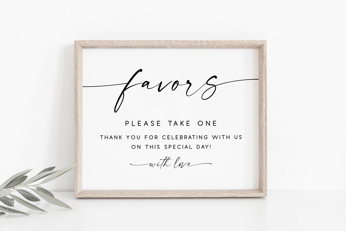 Favours Sign-wedding Favor Sign-guests Favors Sign-favors Printable ...