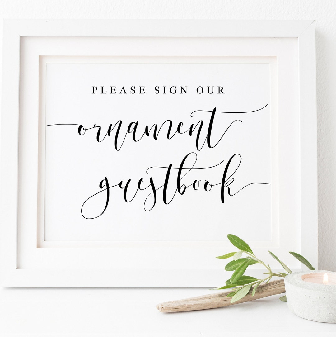 Ornament Guestbook Sign.please Sign Our Guestbook.guest Book Sign ...