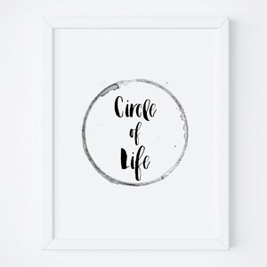 Circle of Life Printable Art. Quote Print. Inspirational Print. Wall ...