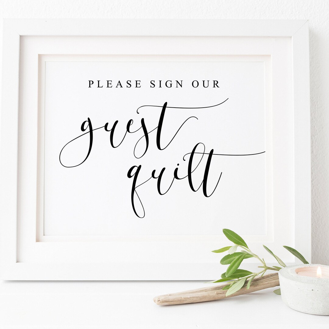 Please Sign Our Guest Quilt-wedding Quilt Guestbook Sign-guestbook Sign ...