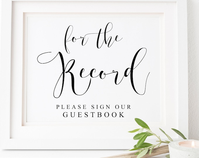 Record Guestbook Sign-record Wedding Guest Book-guest Book - Etsy