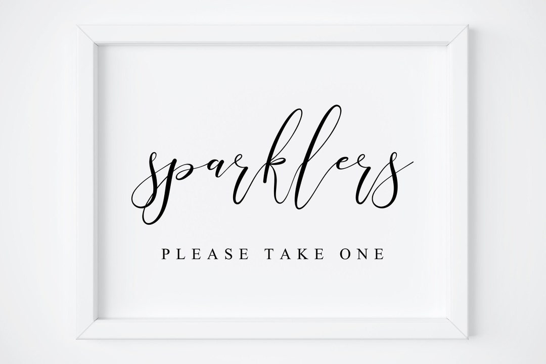 Sparklers Wedding Sign-sparklers Sign-table Sign-sparkle Send Off ...
