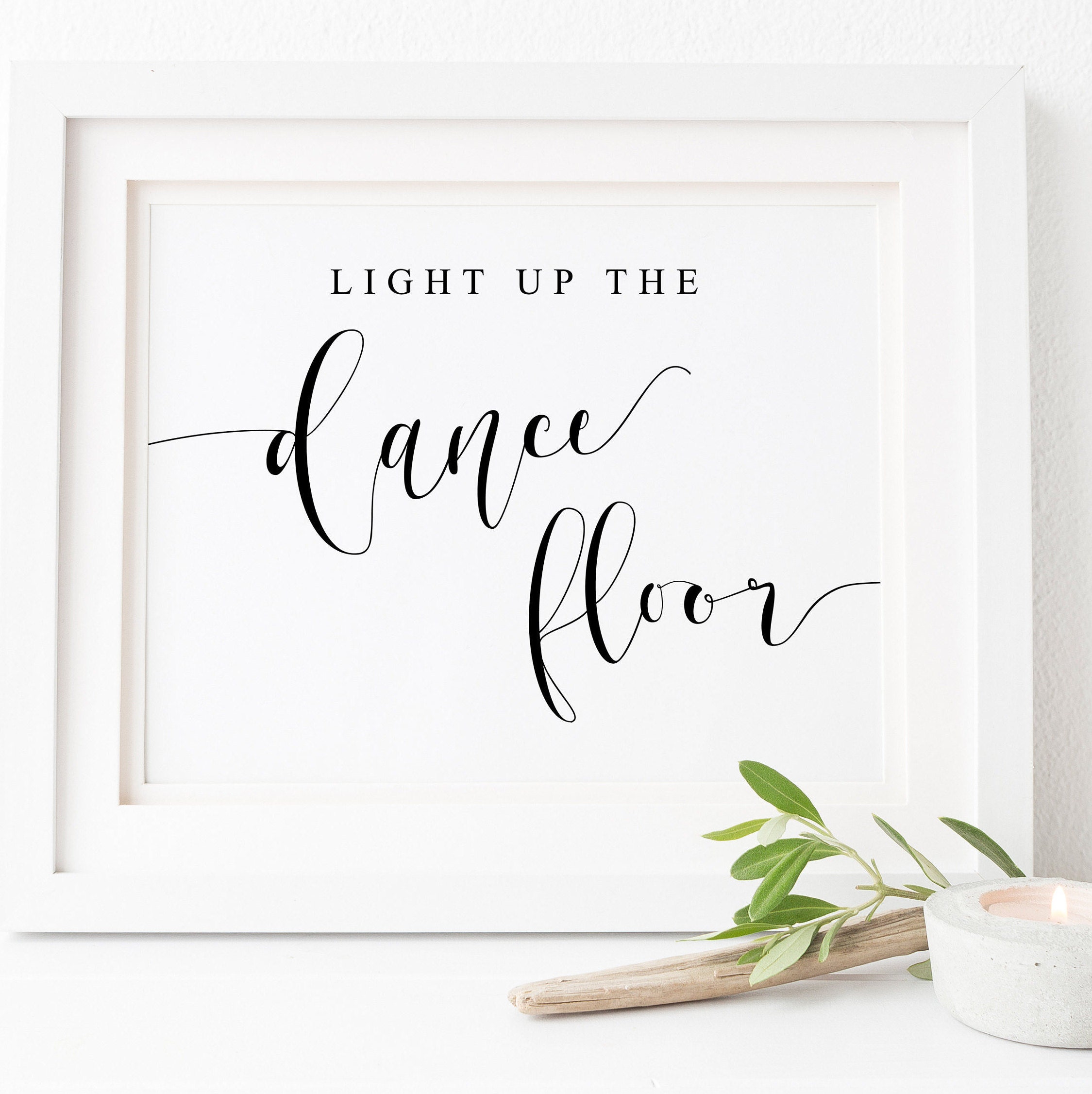 Light up the Dance Floor Sign-glow Sticks Wedding Sign-glow Sticks Sign ...