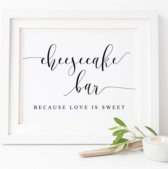 Cheesecake Bar Sign-cheesecake Bar Wedding Sign-dessert Bar - Etsy