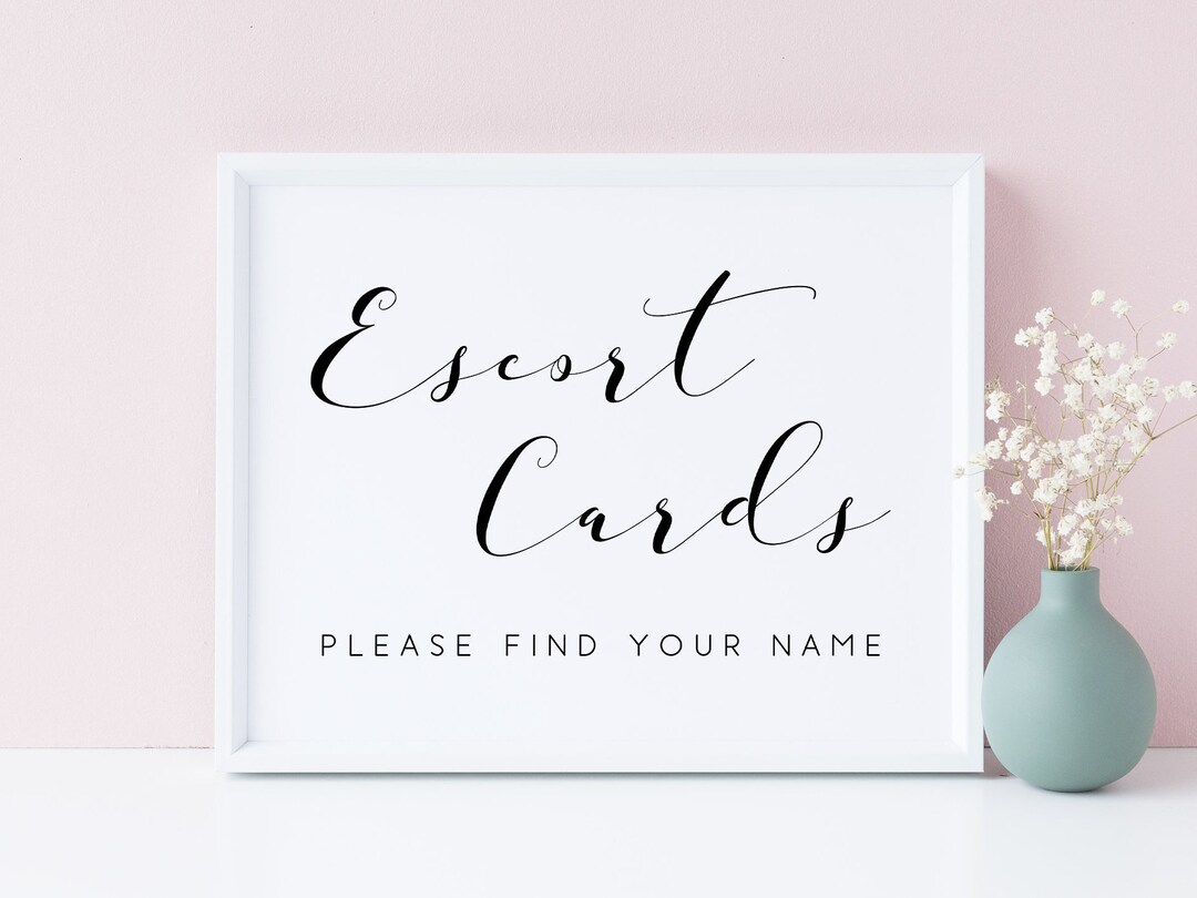 Escort Cards Sign.wedding Day Signs. Reception Signs. Seating Sign ...