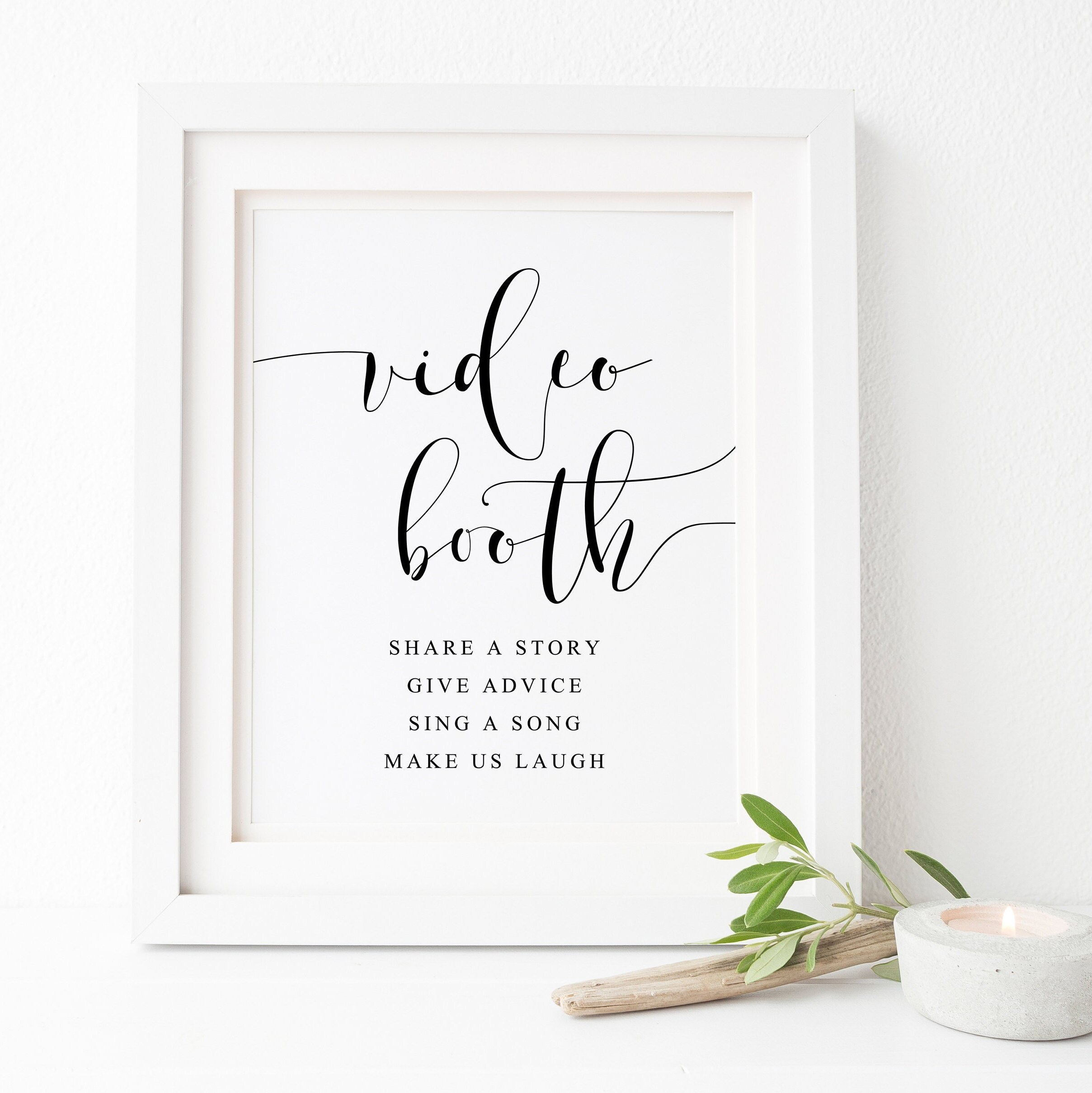 Video Booth Sign. Wedding Video Booth Sign. Wedding Video. | Etsy