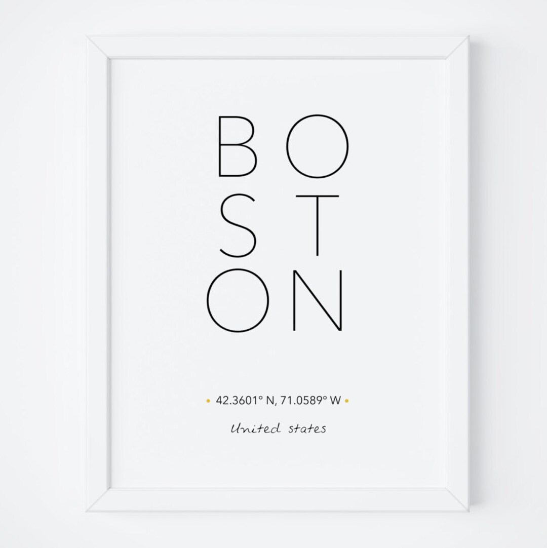 Boston Print, Boston Poster, Wall Art, Boston Poster, Boston Printable ...
