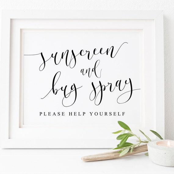 Sunscreen and Bug Spray Sign-insect Repellent Sign-outdoor | Etsy