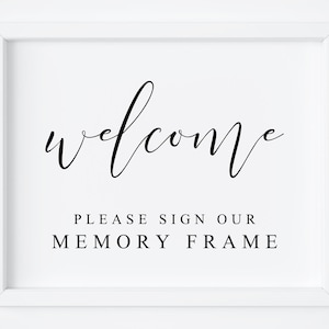 Welcome Please Sign Our Memory Frame -wedding Memory Frame Sign-sign ...