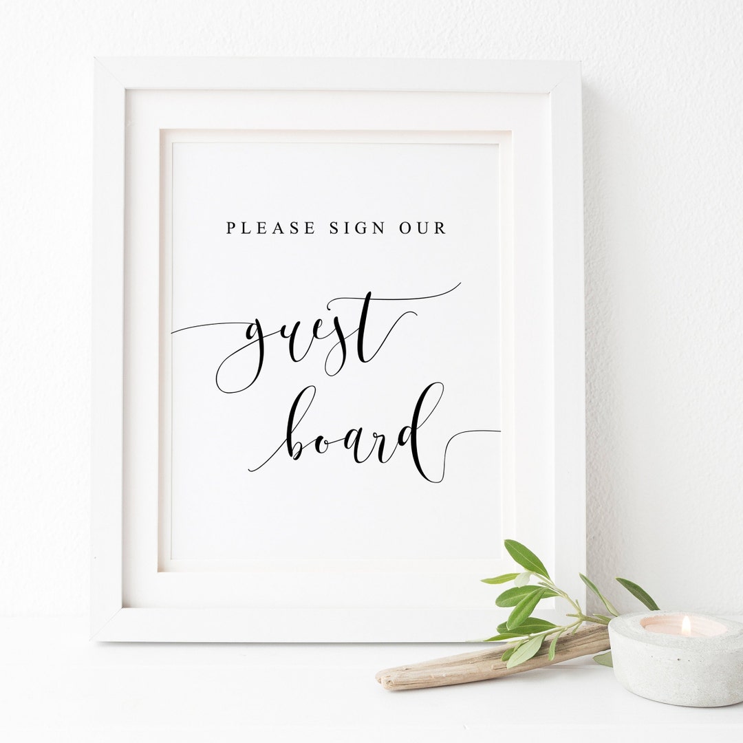 Please Sign Our Guest Board-wedding Guest Board Sign-wedding Guestbook ...