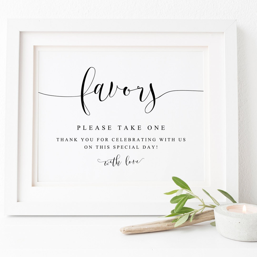 Favours Sign-wedding Favor Sign-guests Favors Sign-favors Printable ...