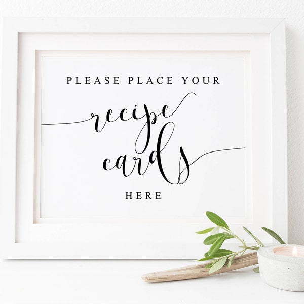 Recipe Card Sign - Etsy
