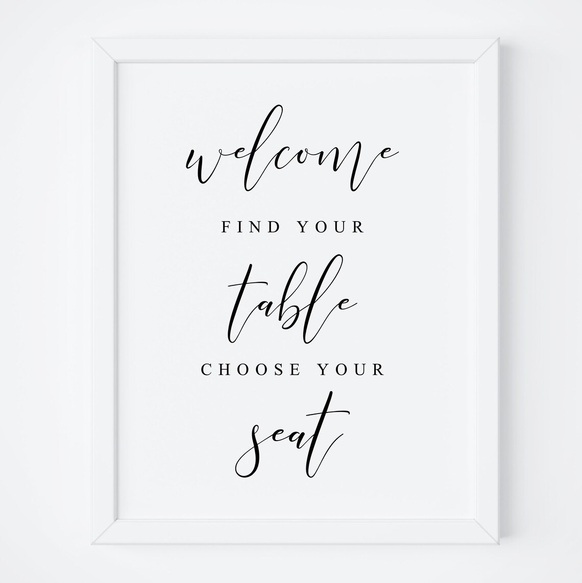 Welcome Find Your Table Choose Your Seat Sign.please Find Your - Etsy