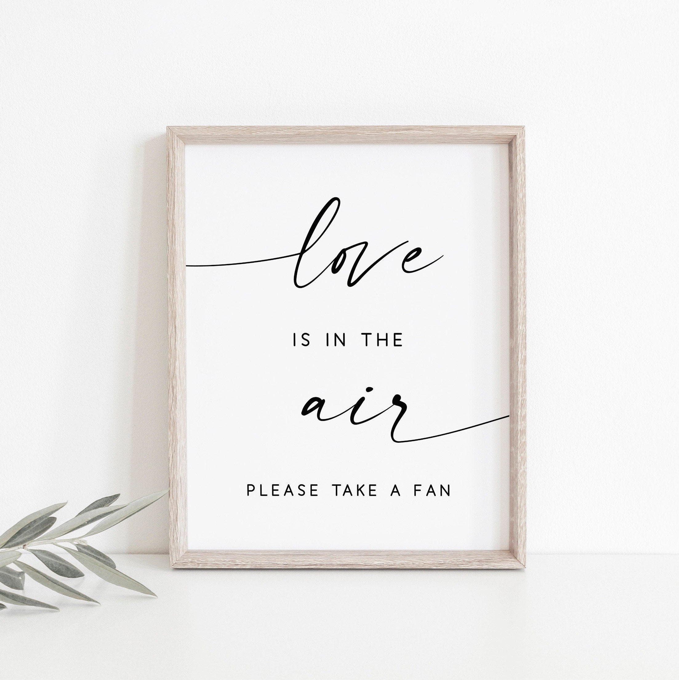 Love Is In The Air Please Take A Fan Sign. Wedding Fans Sign. | Etsy
