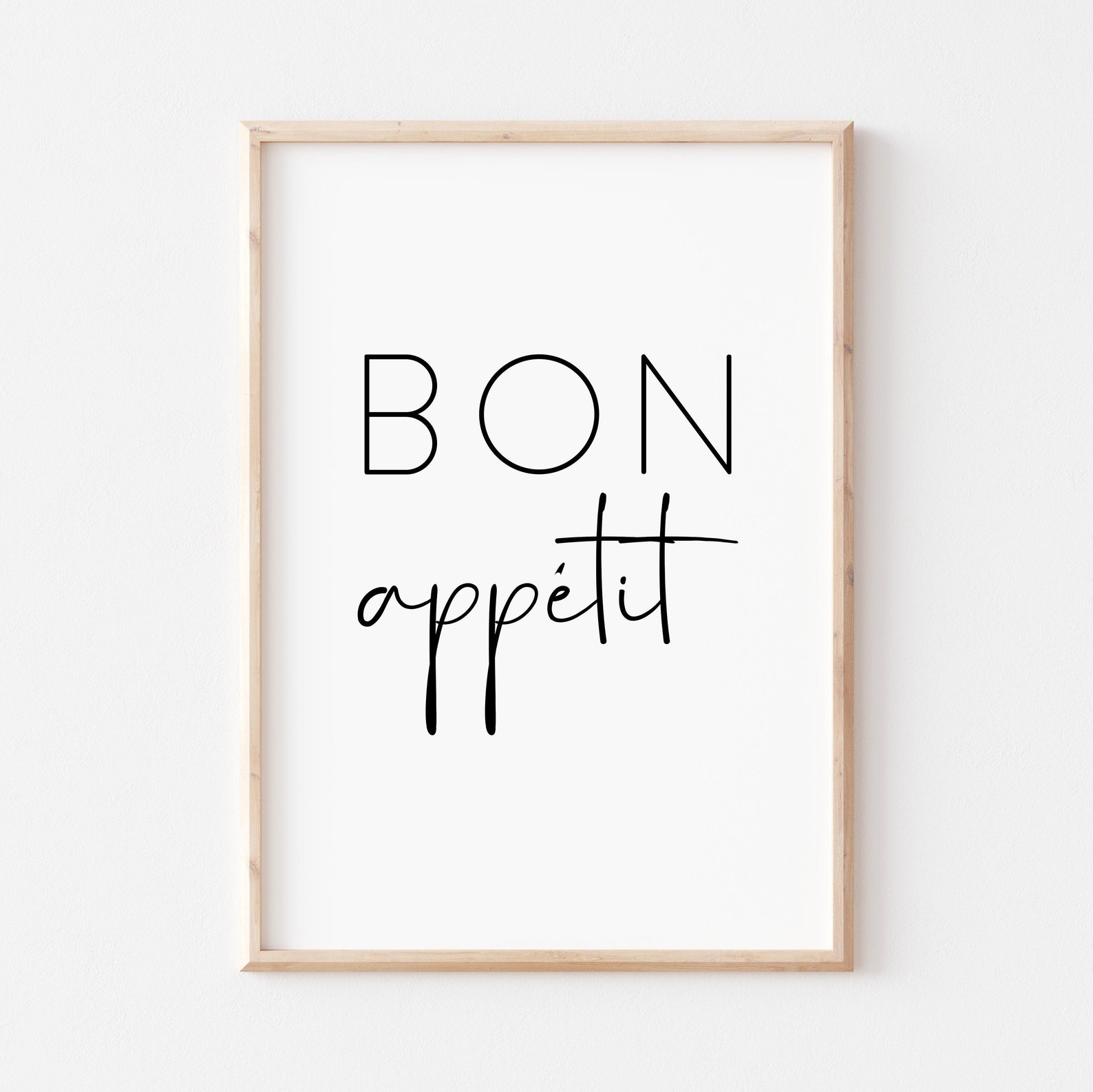 Bon Appétit Print. Bon Appétit Sign. Bon Appétit Poster. Kitchen Sign ...