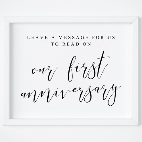 Please Leave Us a Message to Read on Our First Anniversary - Etsy Please Leave Us a Message to Read on Our First Anniversary - Etsy