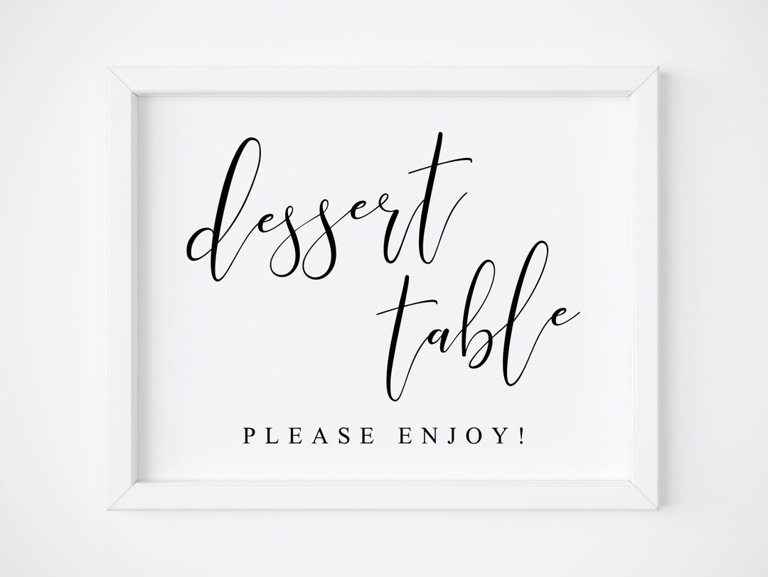 Dessert Table Sign.dessert Bar Sign.dessert Bar Printable.wedding ...
