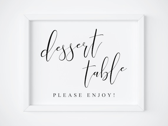 Printable Dessert Signs