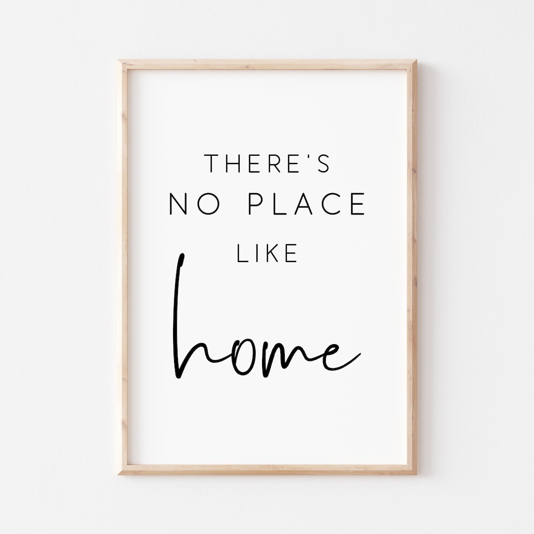 There's No Place Like Home Printable. Home Print. Home Quote Print ...