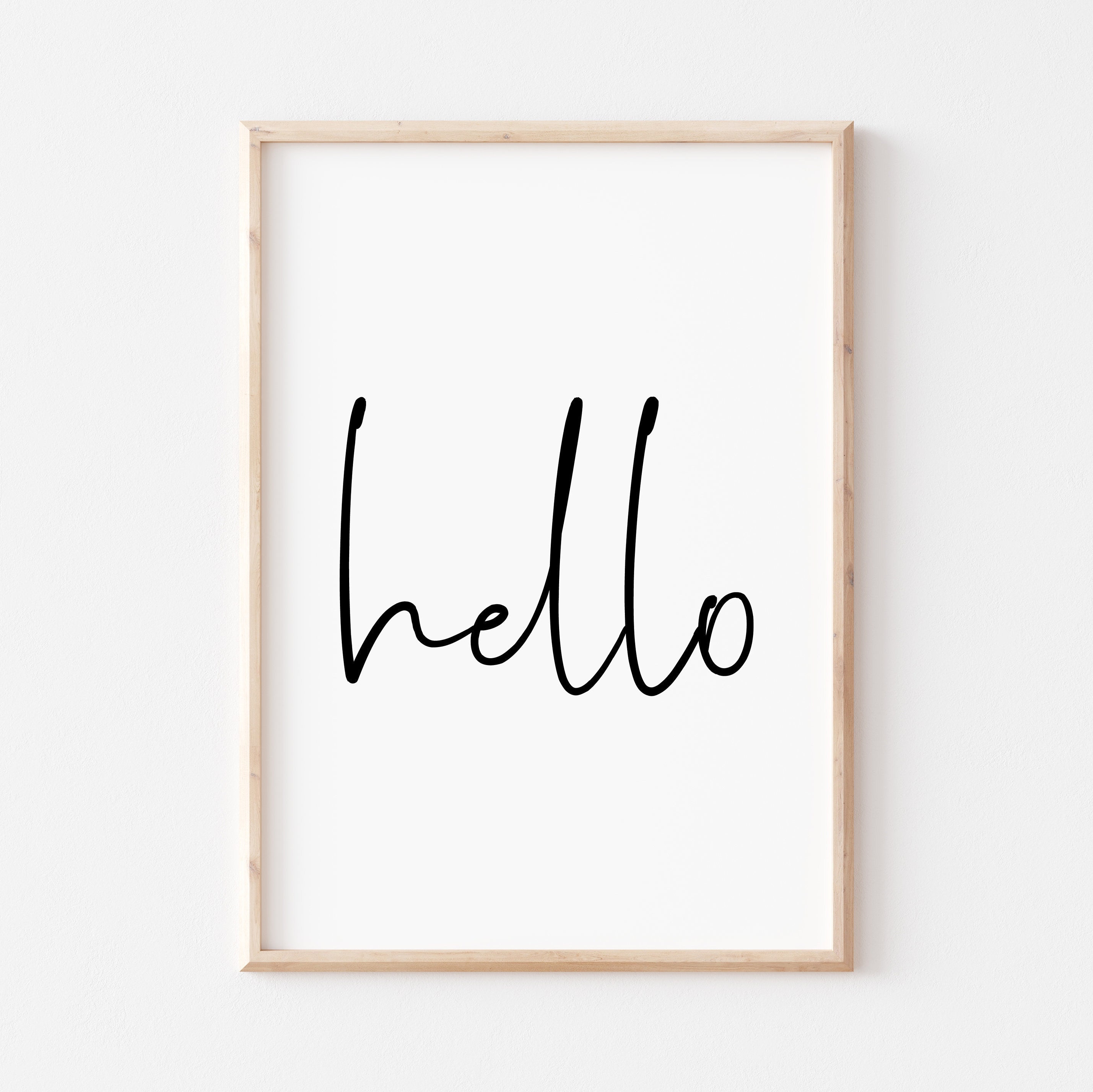 Hello Printable Art. Hello Sign. Quote Prints. Home Wall Art. | Etsy