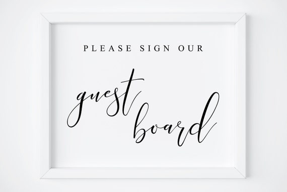 Please Sign Our Guest Board-wedding Guest Board Sign-wedding | Etsy