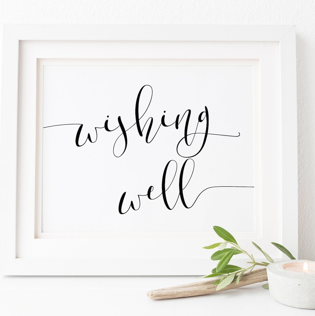 Wishing Well Sign.wedding Wishing Well Sign.wedding Signs.wishing Well ...