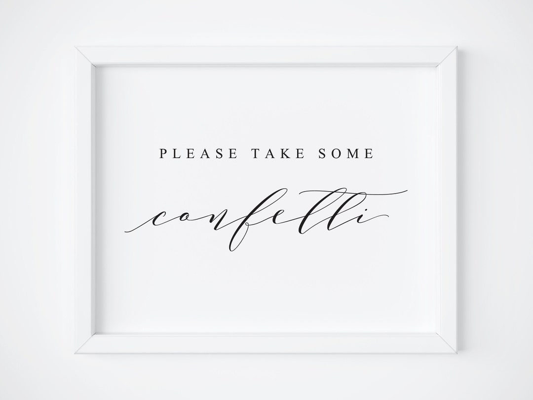 Confetti Sign-confetti Printable-wedding Confetti Sign-wedding Ceremony ...