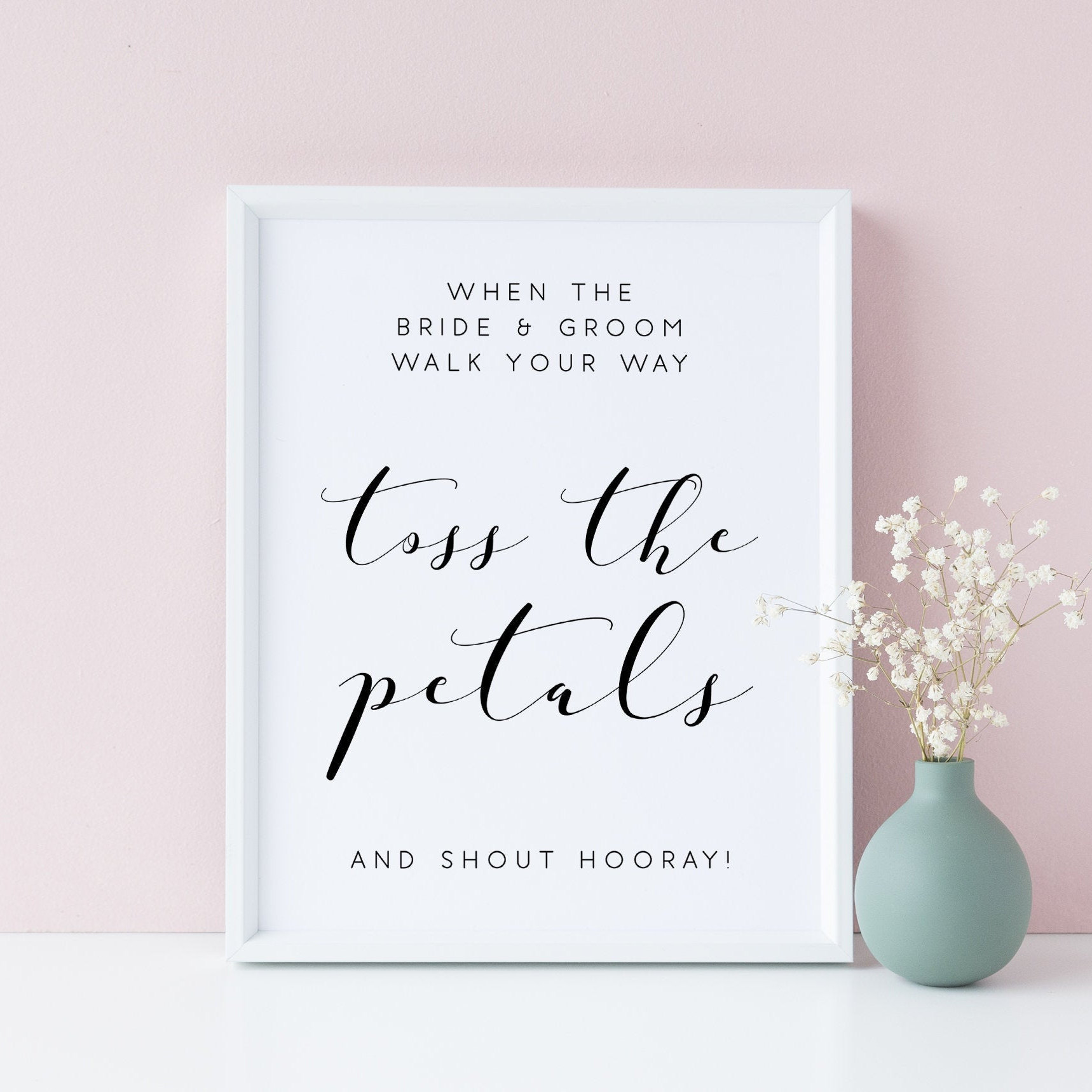 Toss Petals Sign. Petal Toss Printable.petal Toss Sign.wedding Petal ...