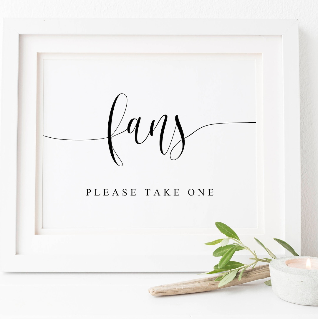 Wedding Fans Sign-wedding Fans Printable Sign-wedding Printables ...